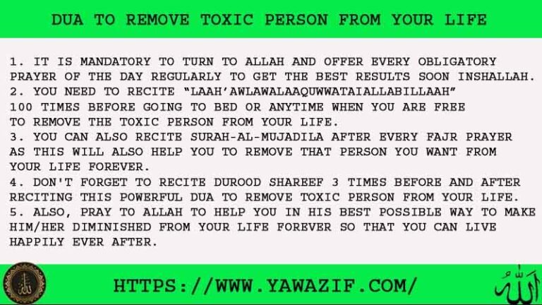 5 Tested Dua To Remove Someone From Your Life - Ya Wazif - Love Problem ...
